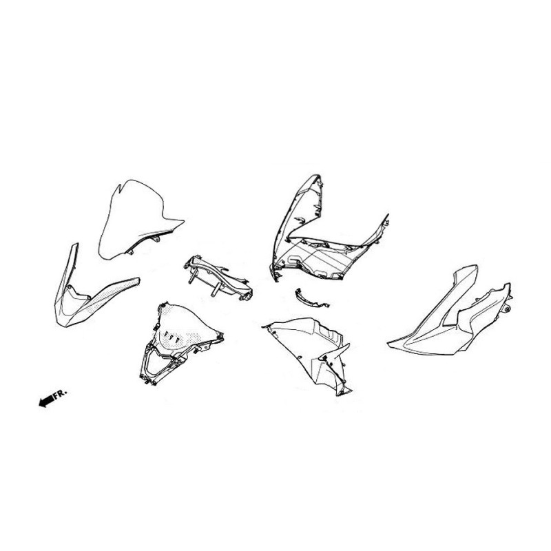 Panel Front Meter Honda PCX 2021 2022 2023 2024 64336-K1Z-J10ZA