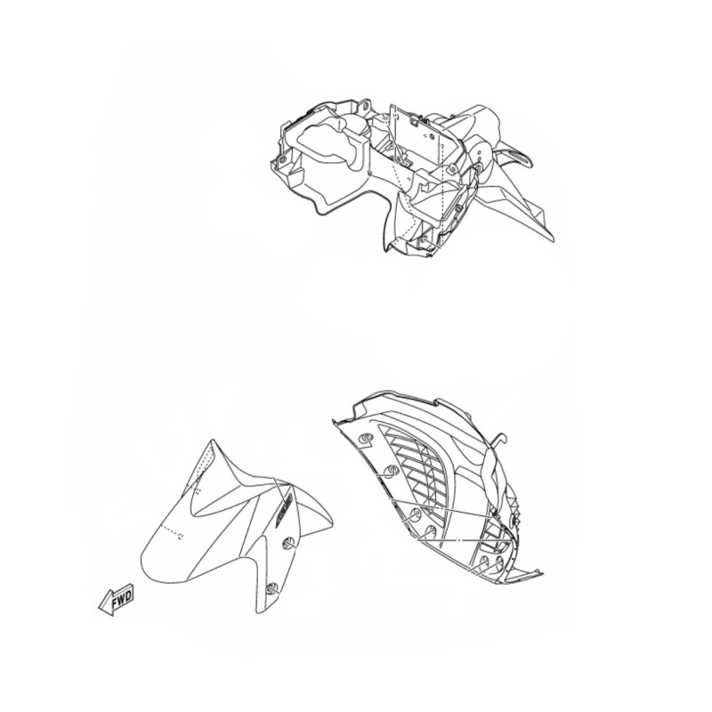 Front Fender Yamaha NMAX 2020 2021 2022 2023 2024 2DP-F1511-00