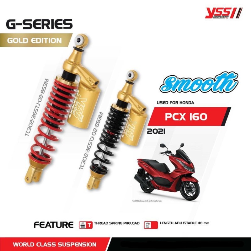 YSS Shocks Absorber HONDA PCX 125/160 V5 2021 2022 2023