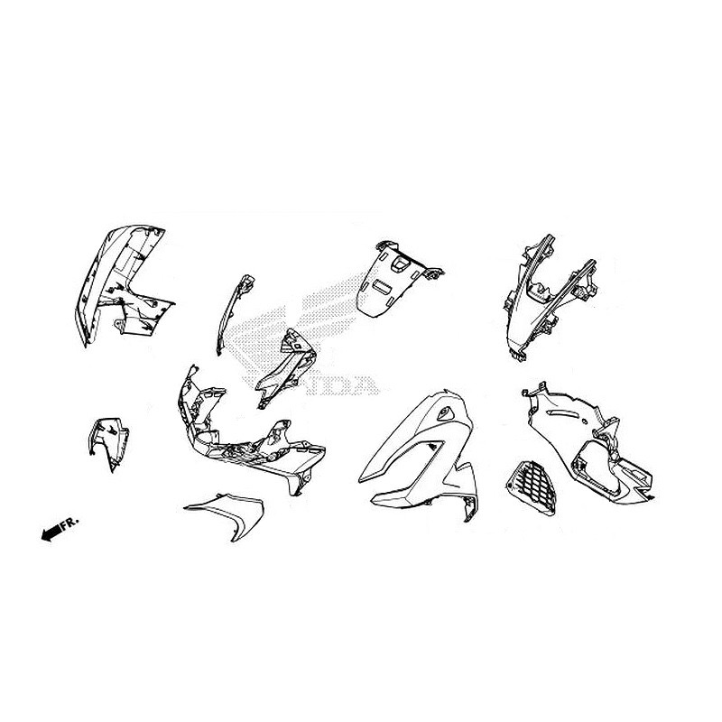 Front Cowling Honda ADV 350 64306-K2L-D00