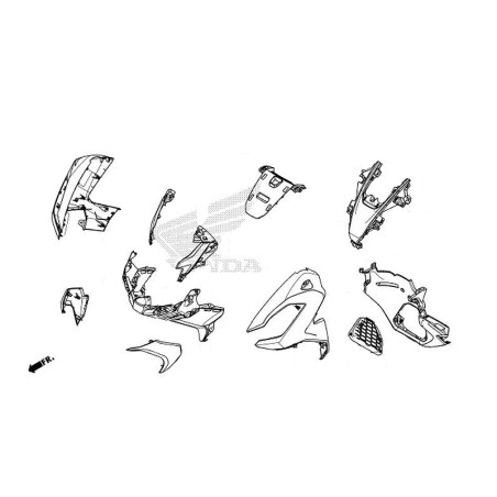 Cover Headlight Left Honda ADV 350 64560-K2L-D00ZB