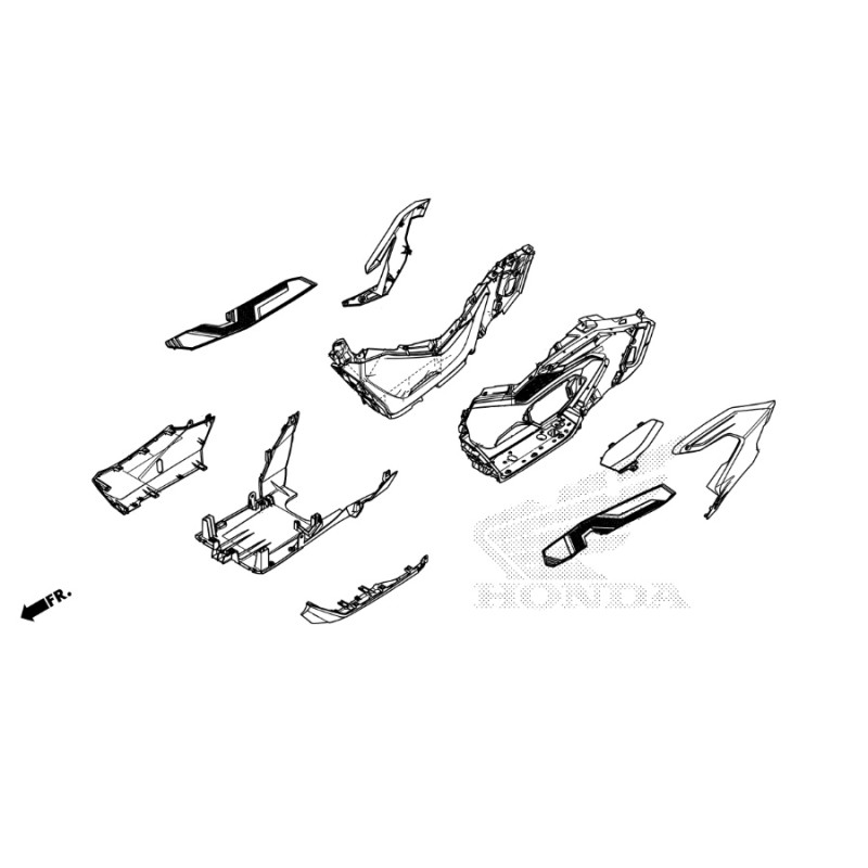 Cowling Under Right Honda ADV 160 64431-K0W-NA0