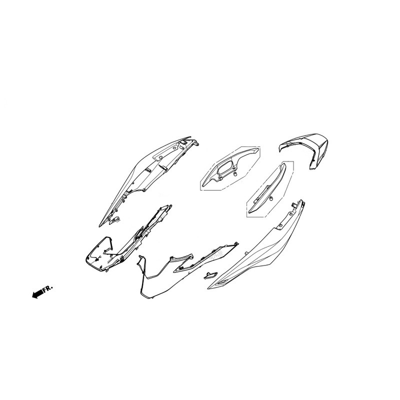 Grip Rear Left Honda Forza 350 2023 2024 2025 77340-K1B-T00ZG