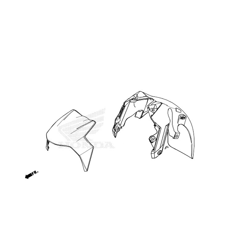 Rear Part Front Fender Honda ADV 350 2025 61121-K2L-DD0