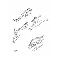 Original Lower Fairing Footrest Parts Yamaha XMAX 300 2023 2024 2025